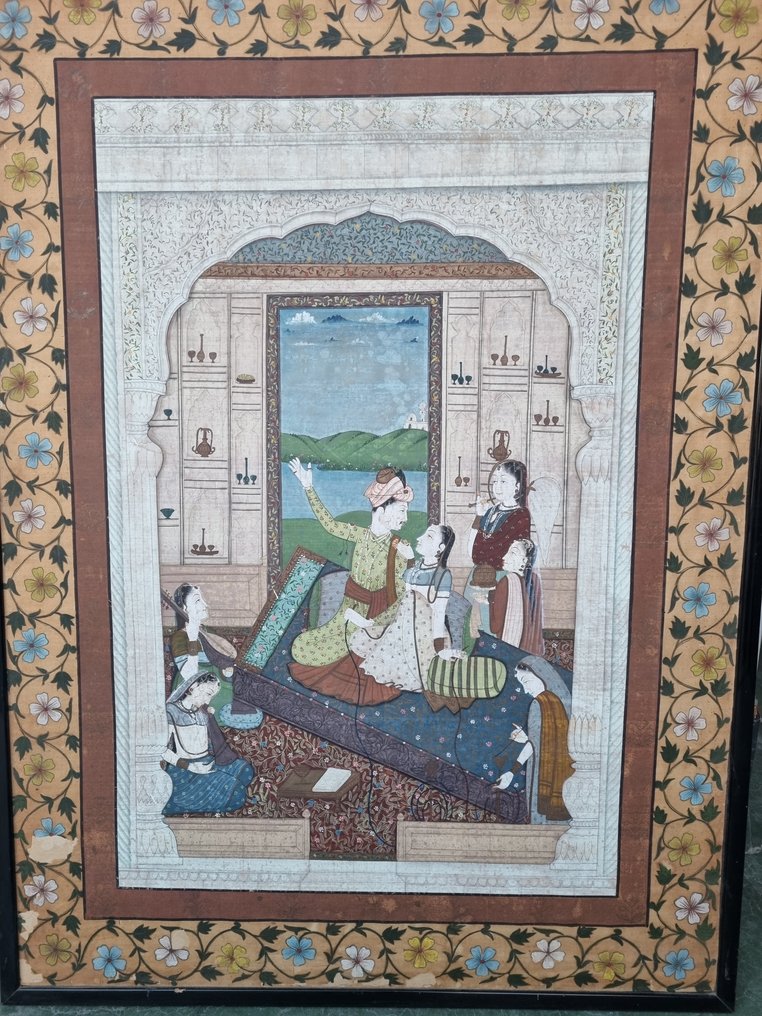 Court scene painting - India - British Raj (1858-1947) - Catawiki