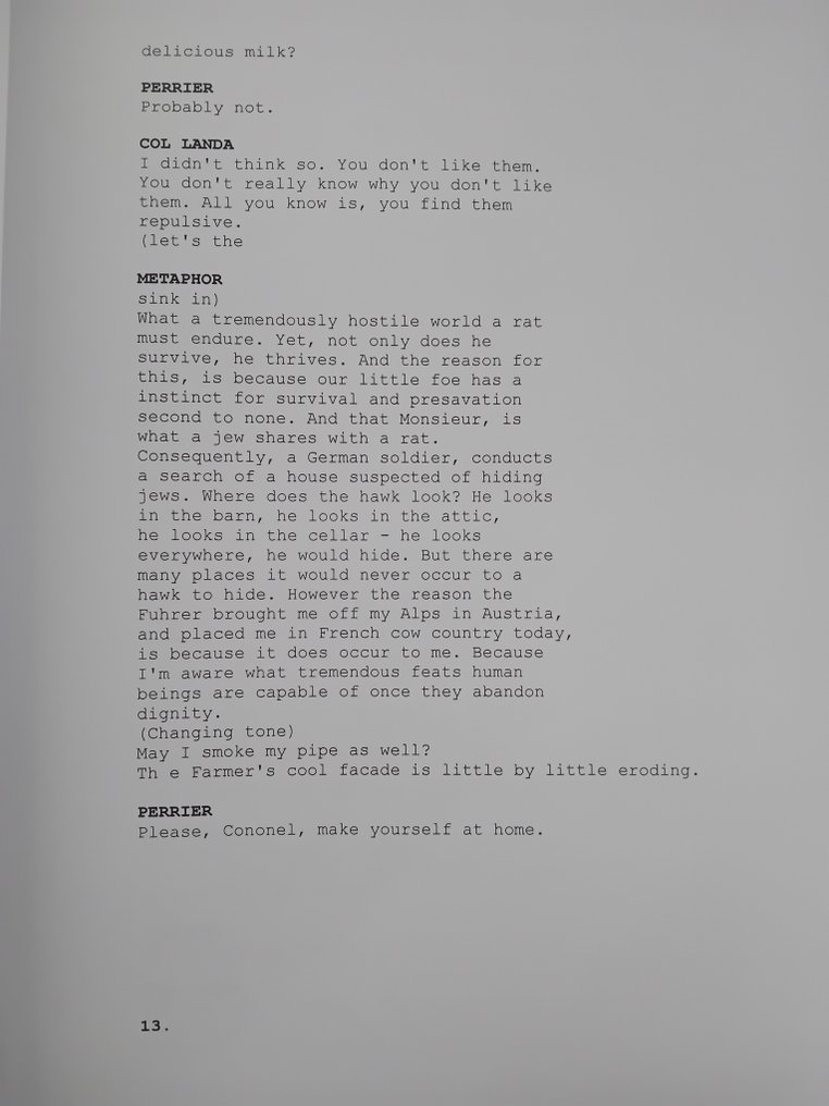 Scenariusz - Quentin Tarantino - "Inglourious Bastards" Full Screen Play Film Script - 2023 ...