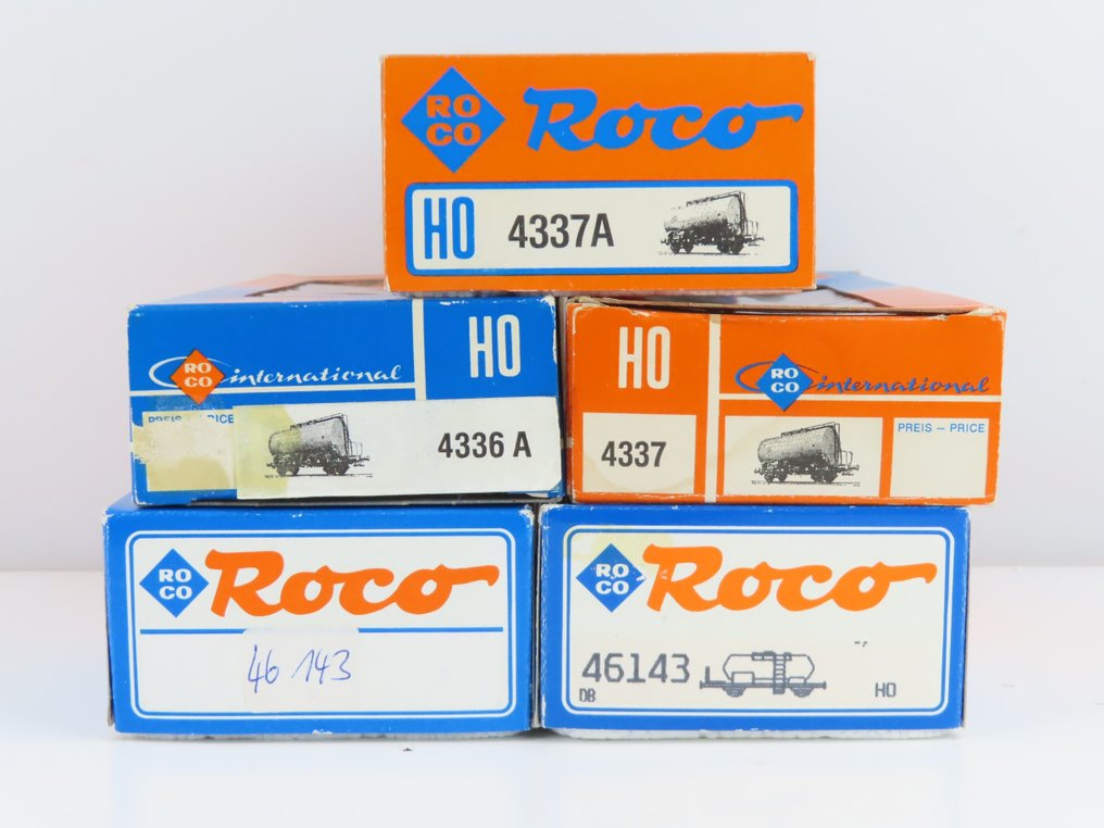 Roco H0 - 4336/46143/4337 - Conjunto de vagones de tren de mercancías a ...