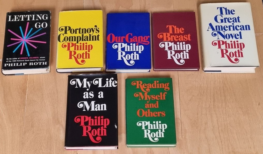 Philip Roth - 7 first editions, printings of books by Philip Roth ...