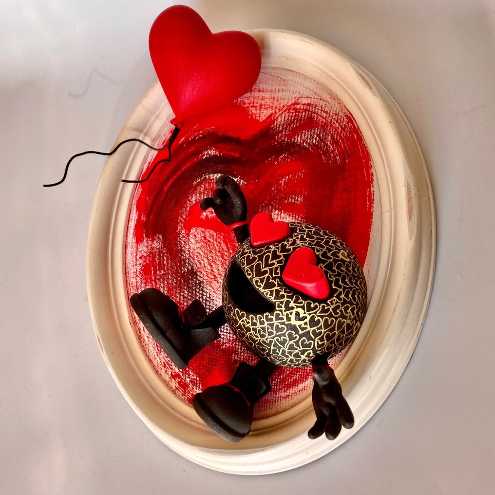 Popik (1977) - Balloon Emoji! (Banksy contamination) Wall sculpture ...