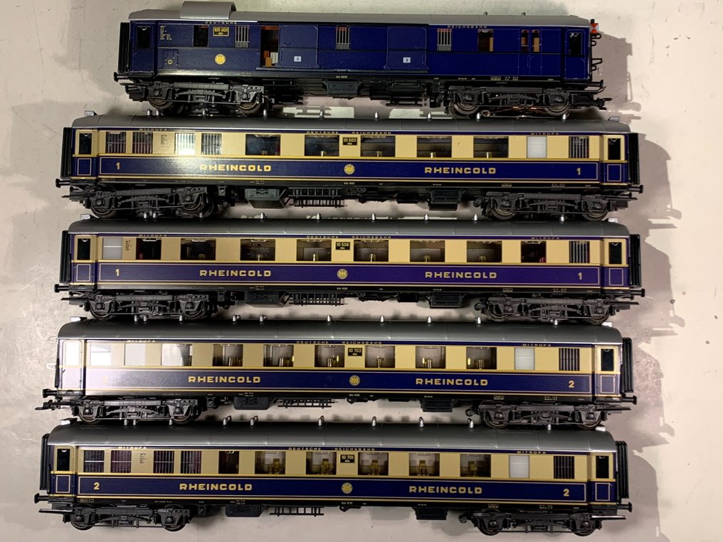 Märklin H0 - 4228 - Modeltrein personenwagonset (1) - Wagenset "Rheingold'' 5 rijtuigen met ...