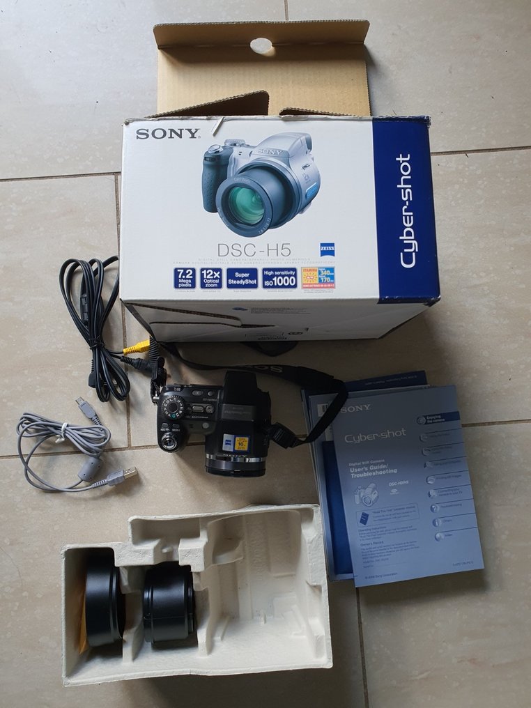 Sony Cybershot DSC-H1 + DSC-H5 Digitale compact camera - Catawiki