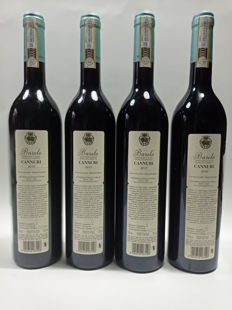 2017 Marchesi di Barolo, Cannubi - Barolo - 4 Bottles (0.75L) - Catawiki