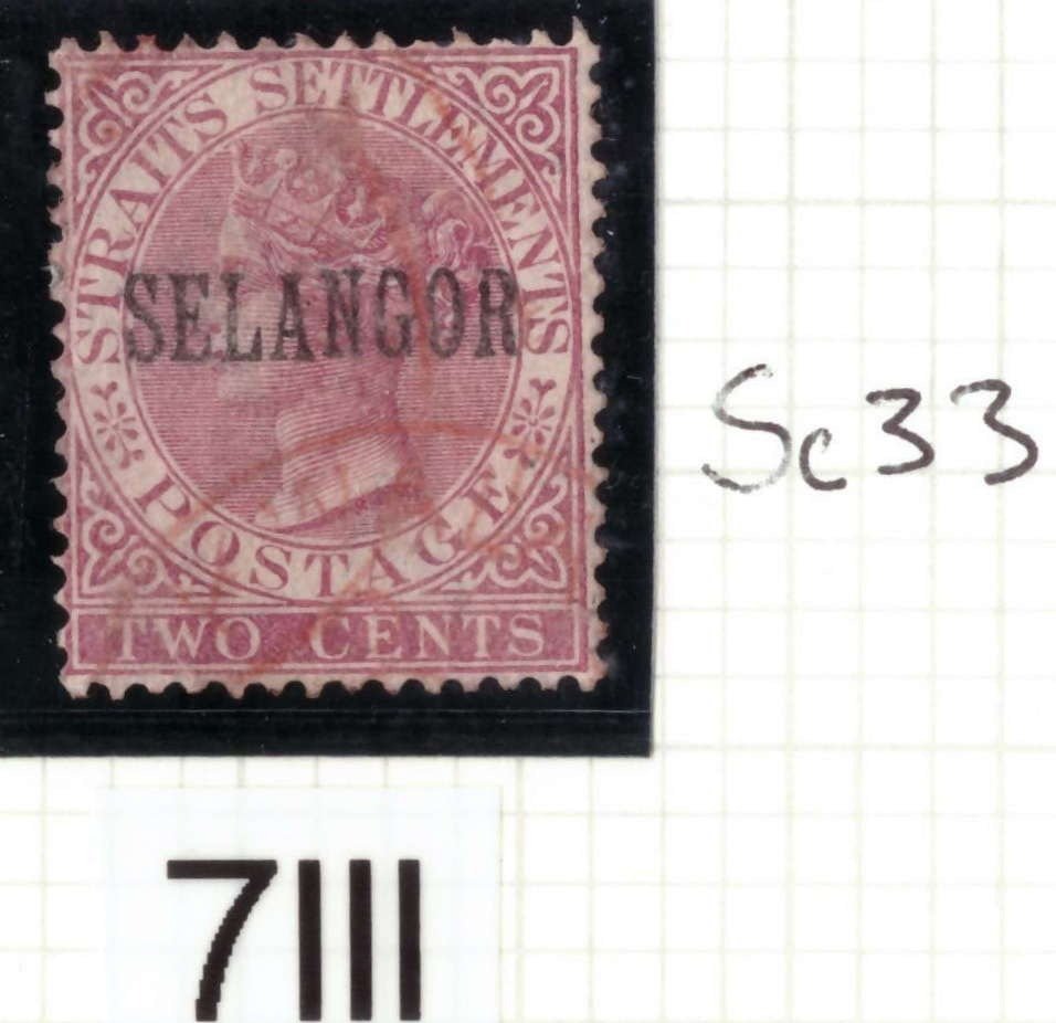 Malayan States Selangor 1885/1891 - 2c rose selection - Stanley Gibbons ...