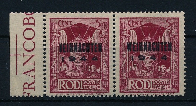 Island post - field post 1944 - Registration stamp for field post ...