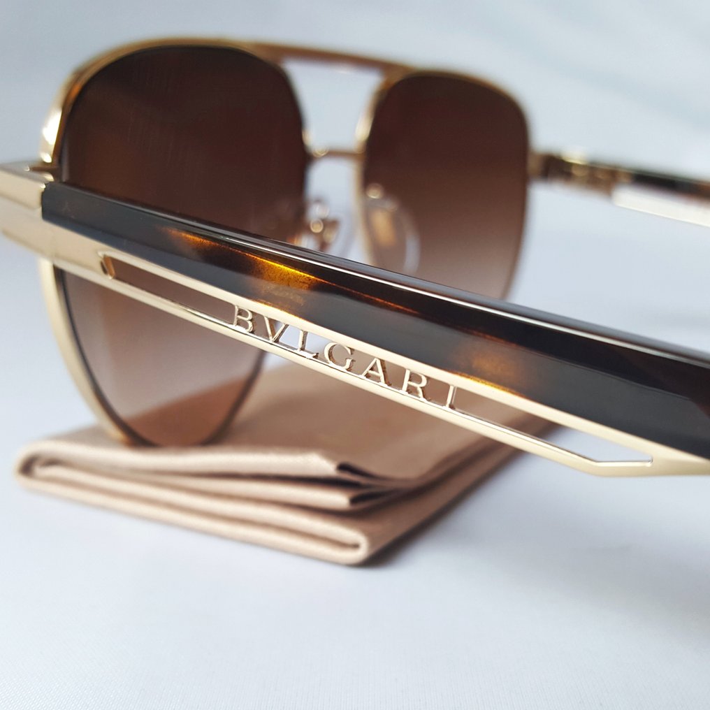Bulgari Gold Aviator Special Temples New Sunglasses Catawiki