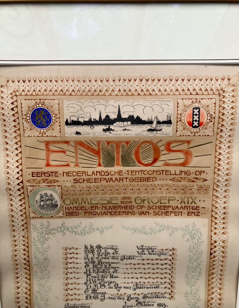 Nieuwe Kunst - Affiche ENTOS 1913 - Catawiki Nieuwe Kunst - Affiche ENTOS 1913 - Catawiki