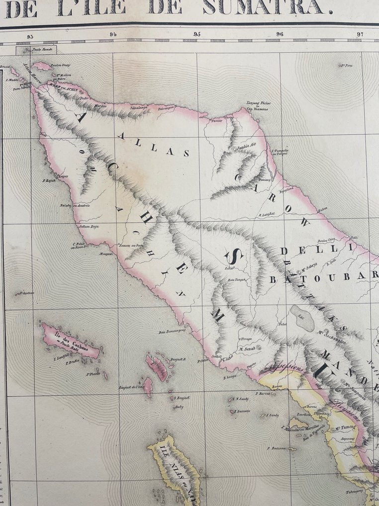 Azja, Mapa - Sumatra; Vandermaelen, Philippe Marie Guillaume ...