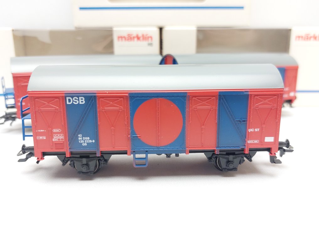 Märklin H0 - 4403 - Model treinwagon (3) - 3x Gesloten Goederenwagen ...