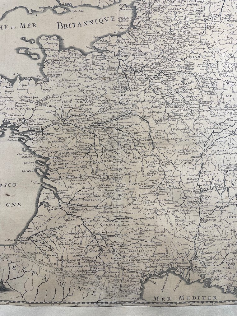 Europa, Kaart - Frankrijk / Gallië; Matheus - La France divisée en archéveschés, éveschés ...