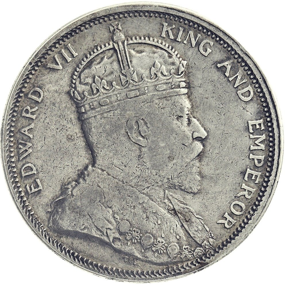 Straits Settlements. Edward VII (1901-1910). Dollar 1903 - chopmarked ...