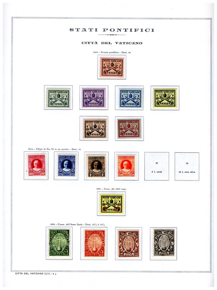 Città del Vaticano 1929/1963 - Collezione con Posta Aerea e Servizi ... Città del Vaticano 1929/1963 - Collezione con Posta Aerea e Servizi ...