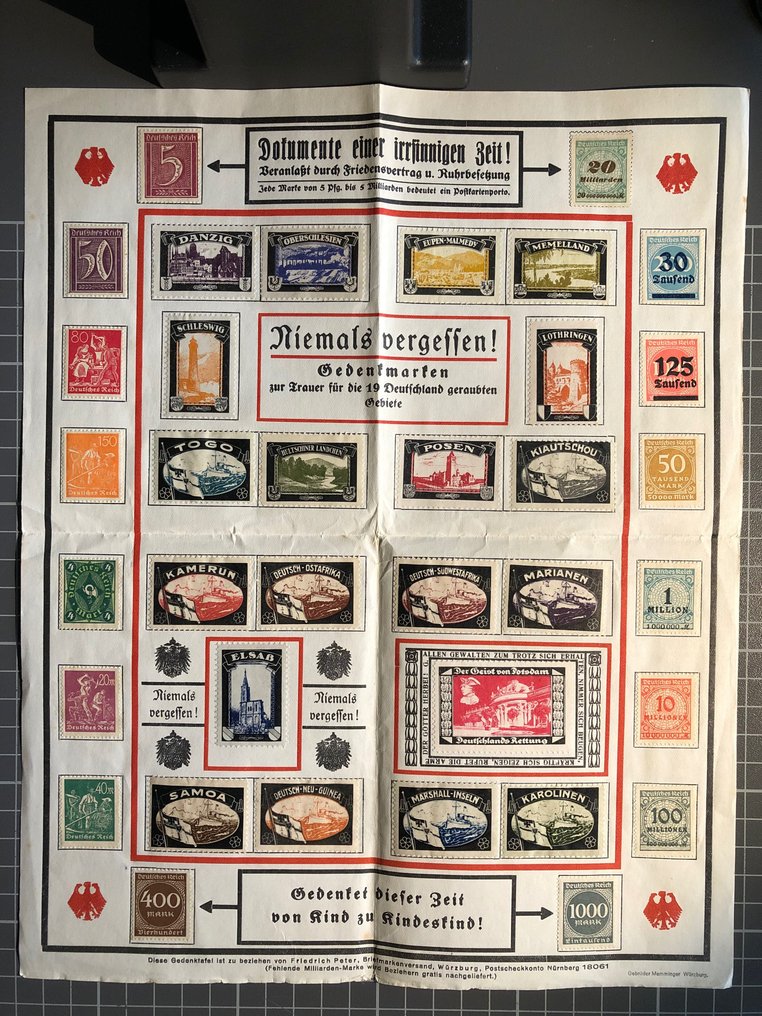 Journal de propagande du Reich allemand 1923 - Rare feuille de propagande complète avec les ...