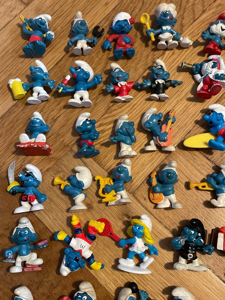 Schleich - Doll 80x Leuke Smurfen 1976-1978-1980 1981-1982-1997 - 1980 ...
