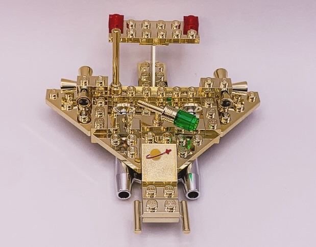 Statuetta - Lego Chrome Gold Plated Space Shuttle 442 - Plastica - Catawiki