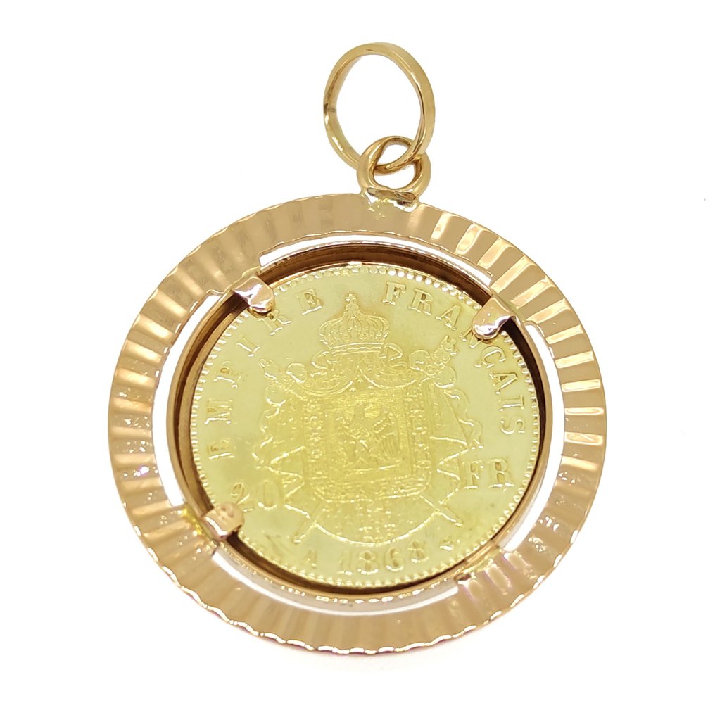18 kt. Gold - Pendant - Marengo 20 Francs Napoleon III - 21 kt - Catawiki