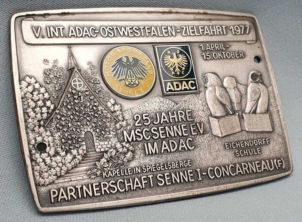 Badge - ADAC Grille Badge - V. Zielfahrt - MSC Senne - Germany - 20th ...