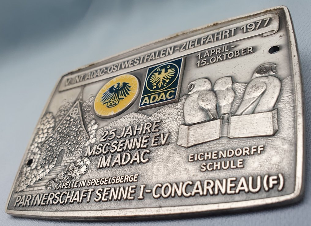 Badge - ADAC Grille Badge - V. Zielfahrt - MSC Senne - Germany - 20th ...