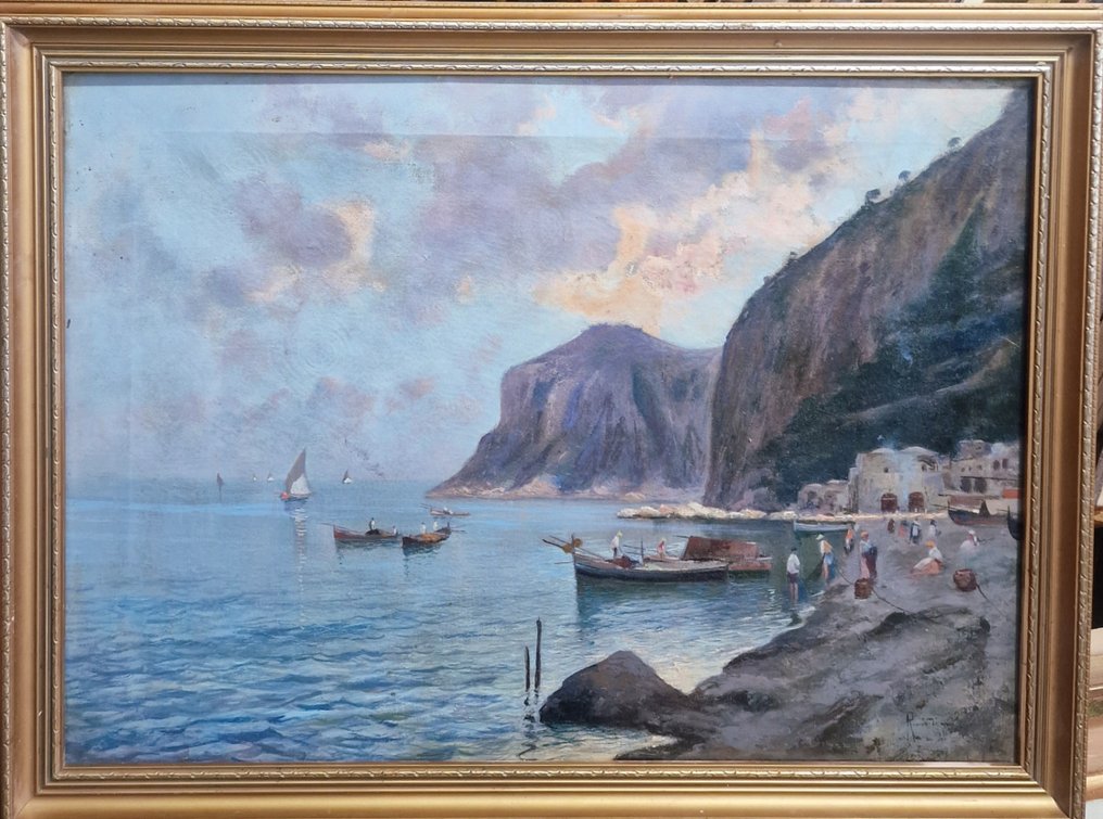 Oscar Ricciardi (1864-1935) - Marina di Sorrento - Catawiki