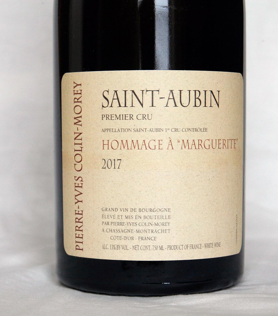 2017 Saint Aubin 1° Cru "Hommage à Marguerite" - Pierre-Yves Colin ...