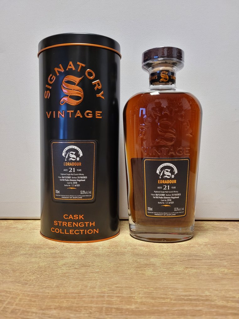 Edradour 2001 21 years old - PX Hogshead no. 2310 - Cask Strength ...