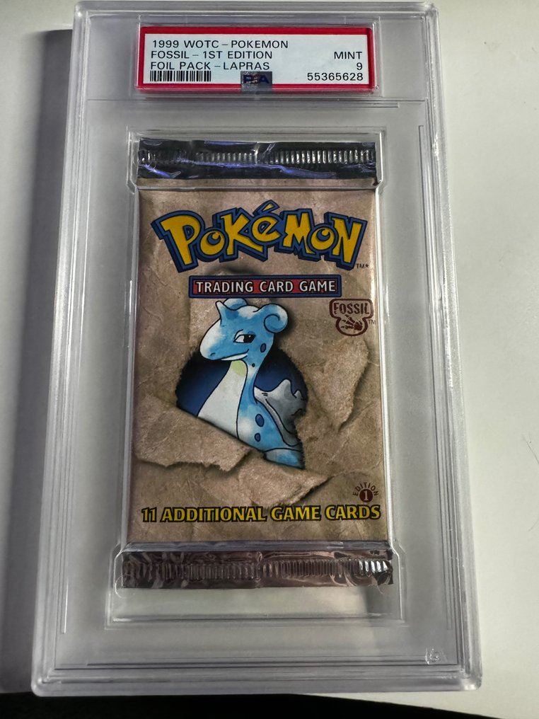 WOTC Pokémon Booster pack - PSA 9 Booster Pack Fossil Edition 1st Edition Lapras Artwork - Catawiki