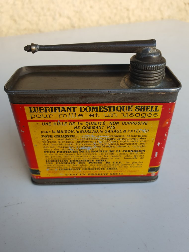 Bidon d’huile - Burette d'huile lubrifiant domestique Shell. - Acier ...
