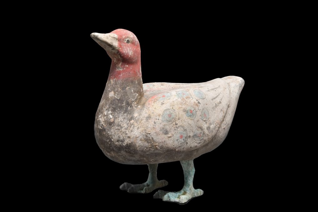 Ancient Chinese, Han dynasty Pottery Hen Figure - TL Tested - Catawiki