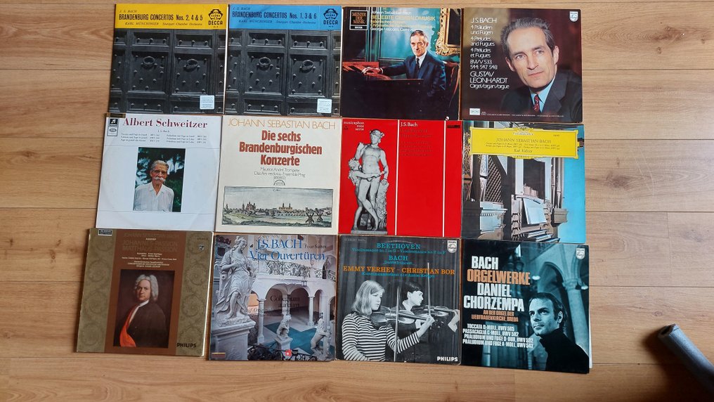 Bach, 13 original records and 3 original boxes, see second photo (Boxes Near Mint) - Artisti ...