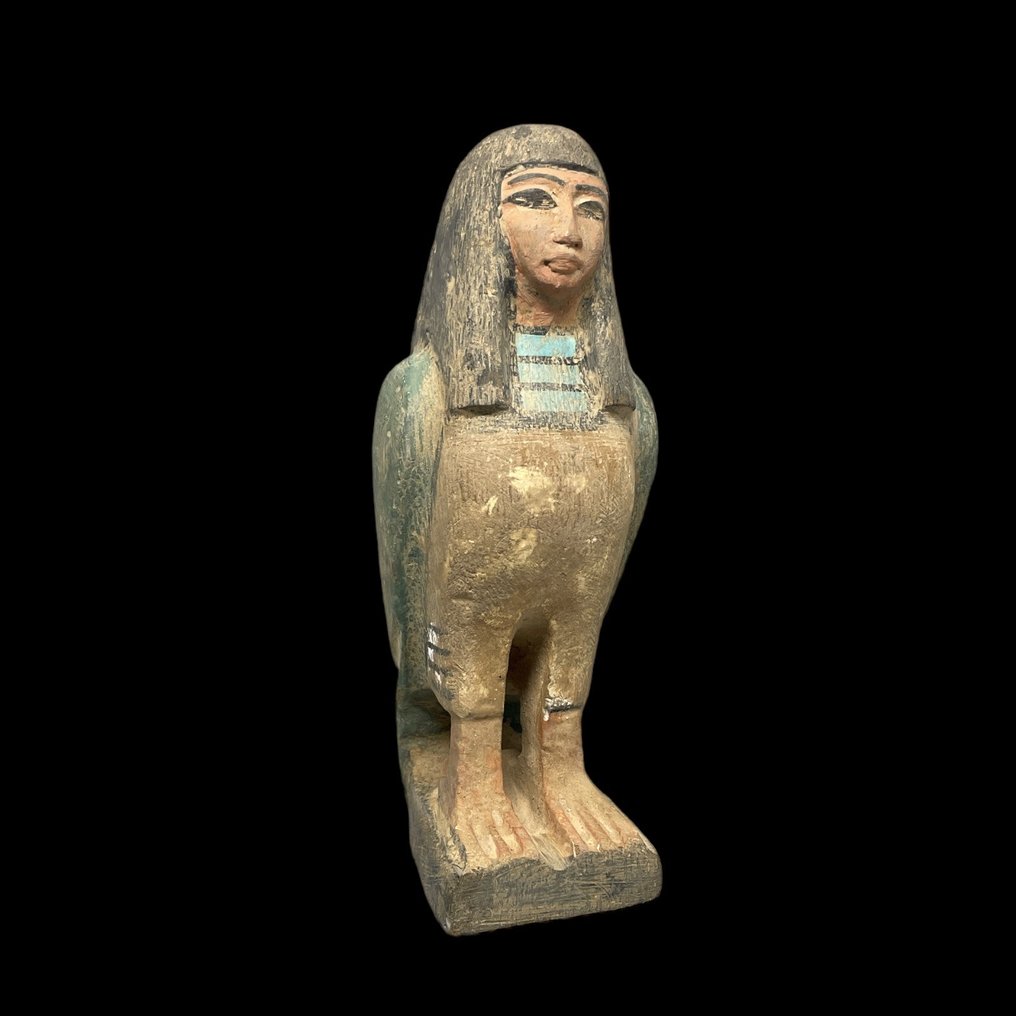 Replica of ancient Egyptian Wood Statue of Ba Bird - Catawiki