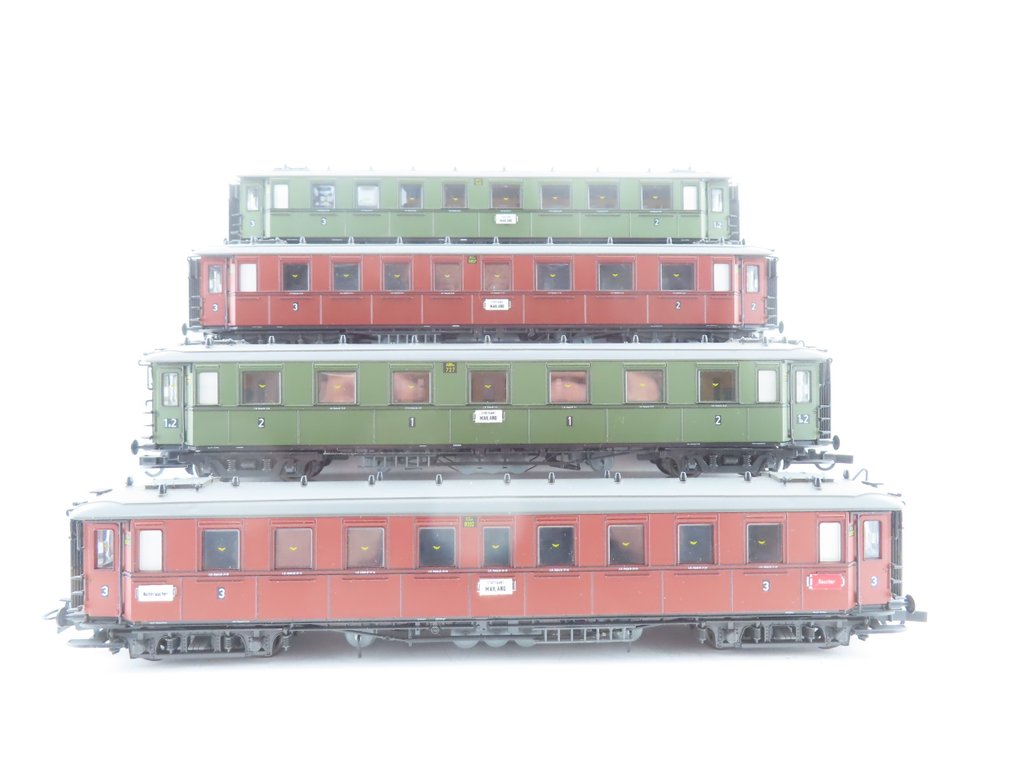 Roco H0 - o.a. uit set 44006 - Model train passenger carriage (4) - 4x 4-axle express train ...