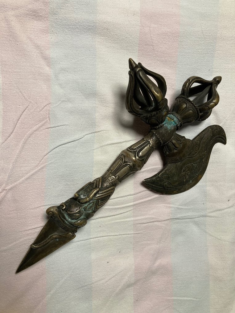 Kartika Phurba Tibetan Buddhist Double Vajra Dragon Kartika Knife