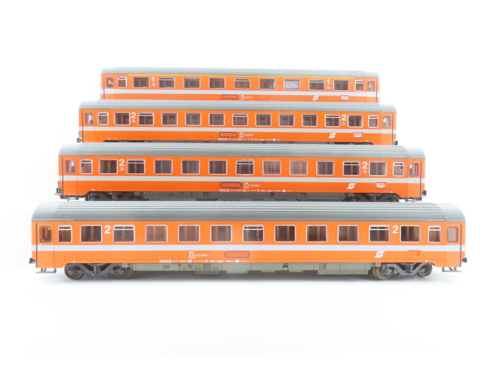 Roco H0 - o.a. 4236A - Model train passenger carriage (4) - 4 x 4-axle express train carriages ...