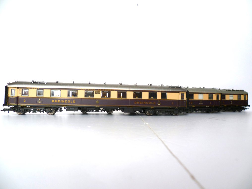 Brawa H0 - 46430/46434/46464 - Modeltrein personenwagonset (1) - Rheingold Mitropa 3-wagen ...