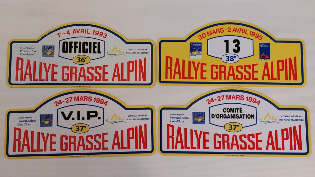 Hard plastic rallyplaat - Rallye Grasse Alpin - Catawiki