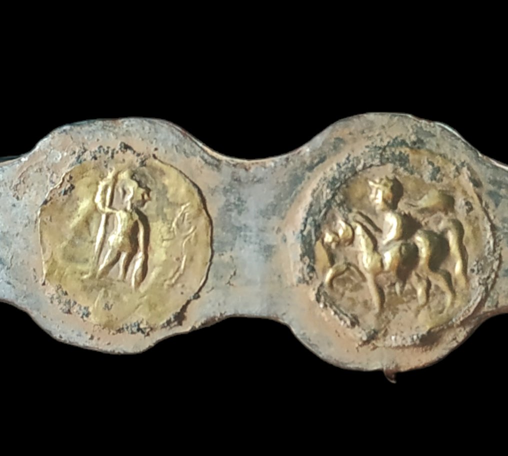 Romain antique (ou plus tard) Excellent bracelet en argent et or Anneau ...