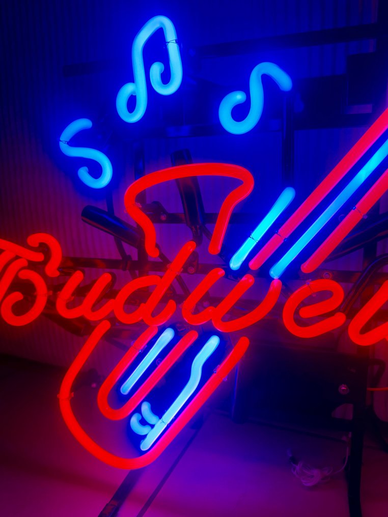 Budweiser Neon Light Sign Glass Metal Catawiki
