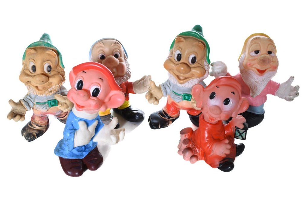 Walt Disney Productions - Juguete Squeek toys, 6x Dwarfs - Italia ...
