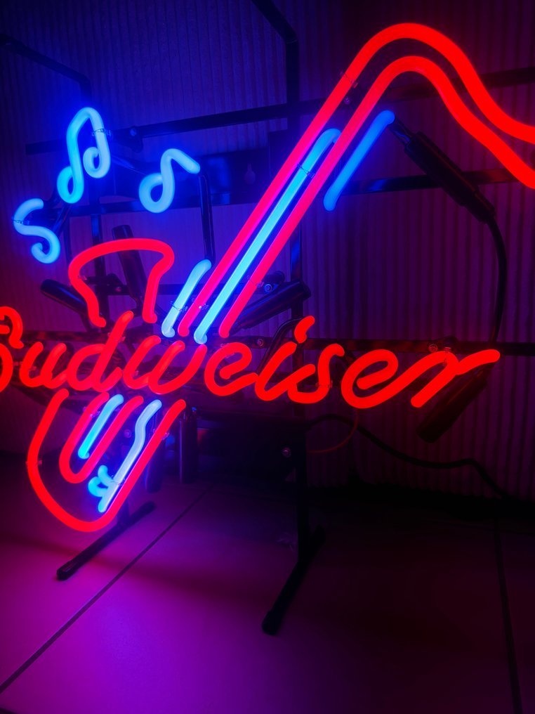 Budweiser Neon Light Sign Glass Metal Catawiki