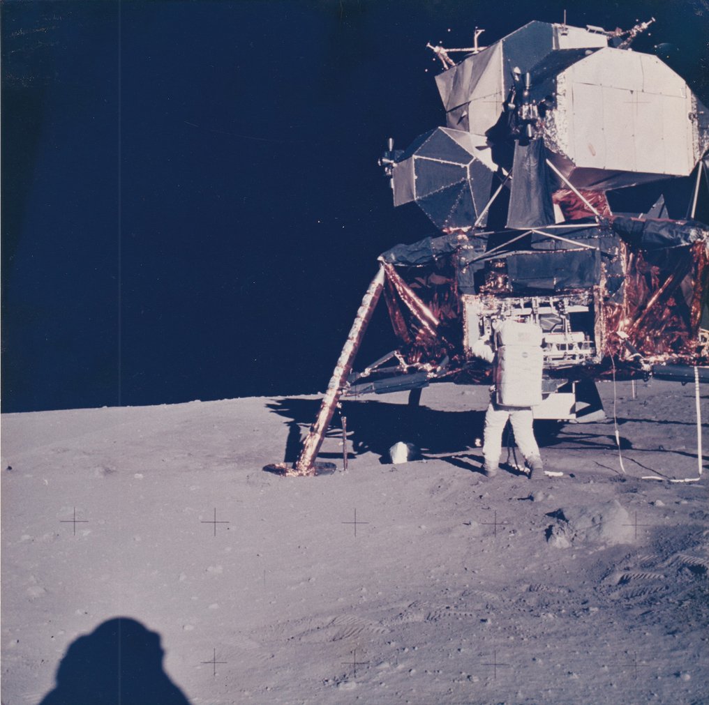 NASA - 1969 Buzz Aldrin & Lunar Module on the surface of the Moon ... NASA - 1969 Buzz Aldrin & Lunar Module on the surface of the Moon ...
