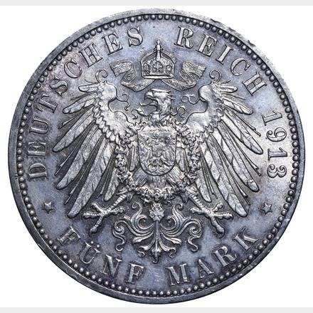 Duitsland, Hamburg, Duitsland, keizerrijk. 5 Mark 1913J - Catawiki