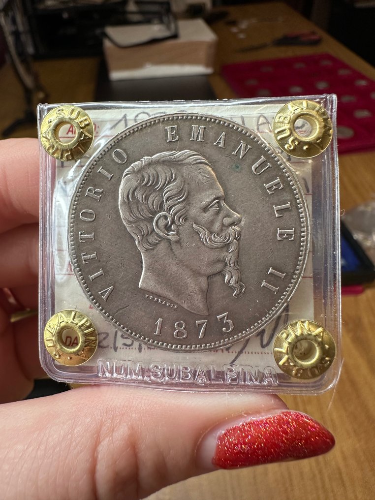 Italy, Kingdom of Italy. Vittorio Emanuele II di Savoia (1861-1878). 5 Lire 1873 - Milano - Catawiki