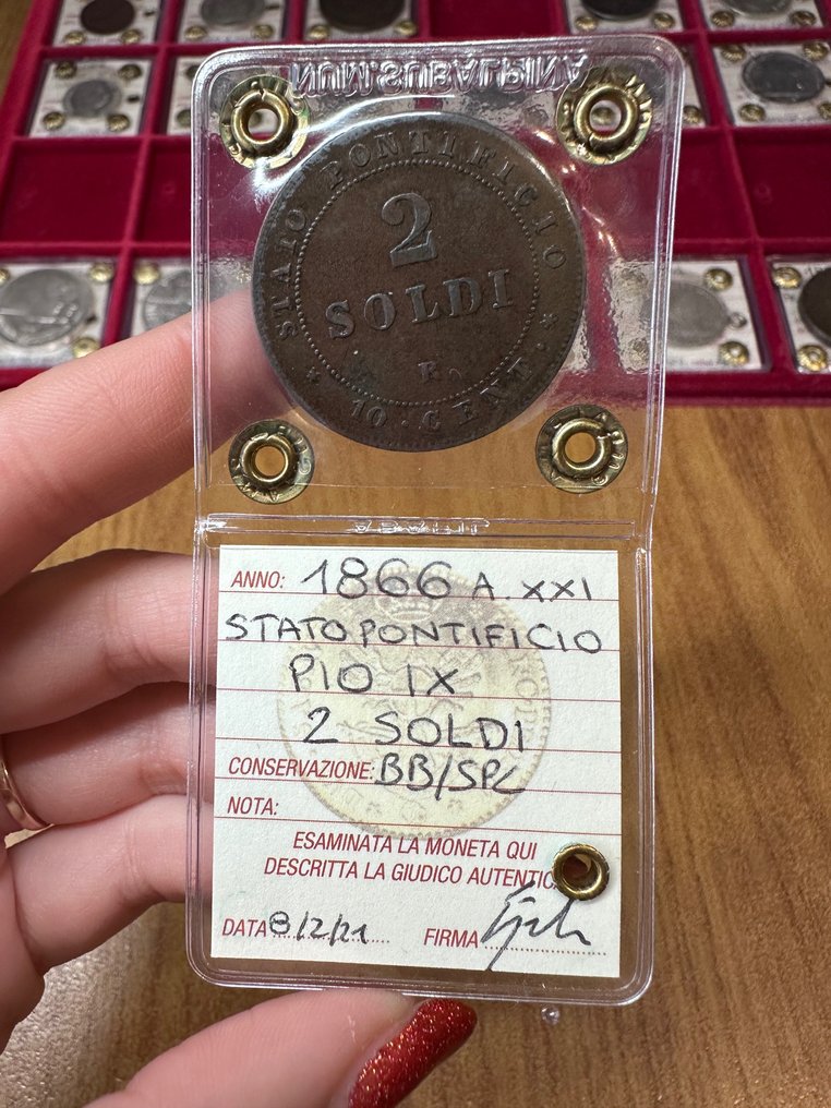 Italy, Papal State. Pio IX (1846-1870). 2 Soldi 1866 Anno XXI - Roma - Catawiki