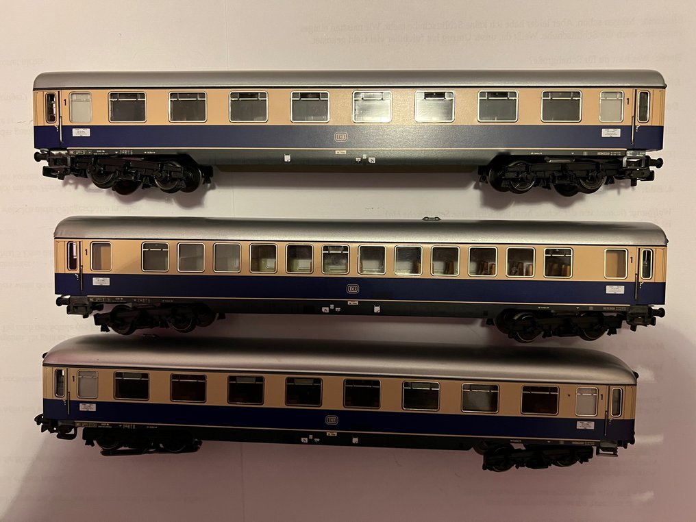 Märklin H0 - aus set 28503 - Modeltrein personenwagonset (4) - 4 Rheingold personenrijtuigen van ...