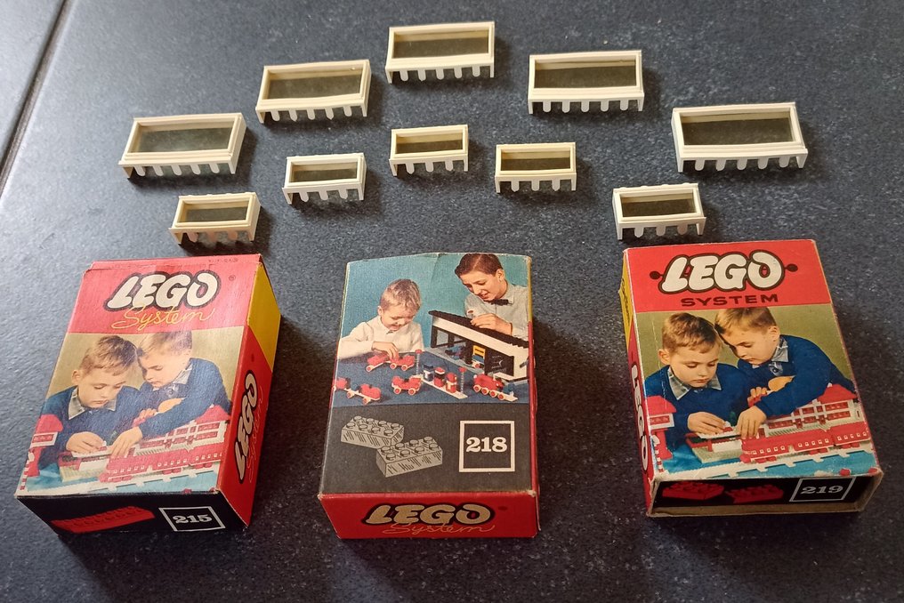 Lego vintage - 215, 218, 219 en 214 - 1950-1960 - Denemarken - Catawiki