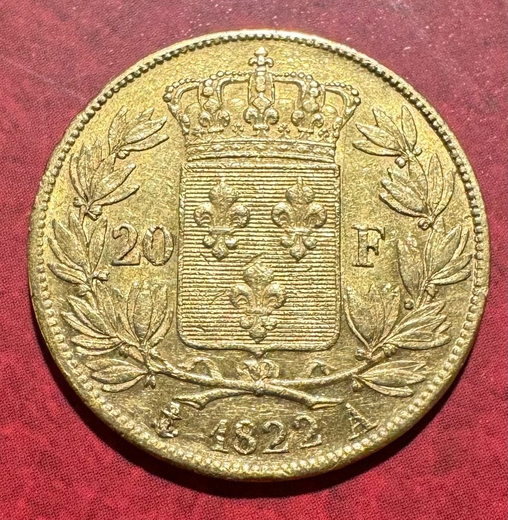 France. Louis XVIII (1814-1824). 20 Francs 1822-A, Paris - Catawiki