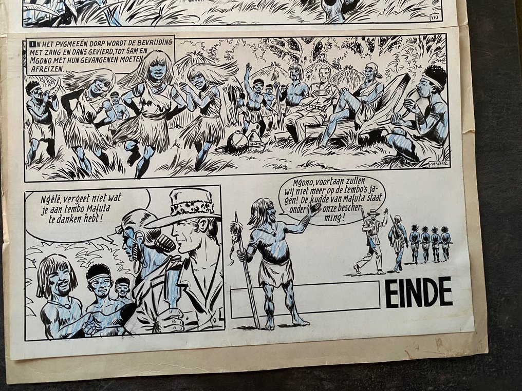 Willy Vandersteen Karel Biddeloo - 1 Original drawing - Safari ...