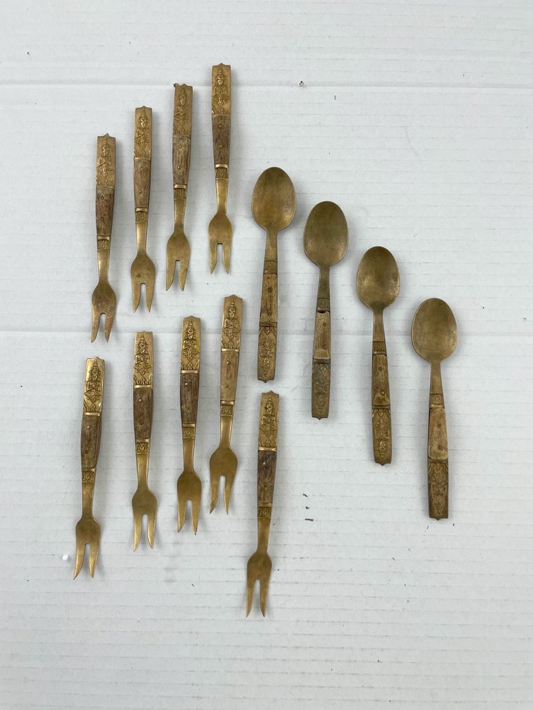 Tea spoon - Very rare vintage spoons and forks Thailand messing with ...