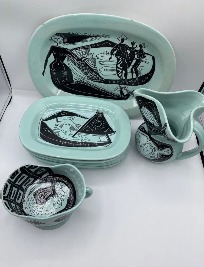 Bruno Baratti-Pesaro - Table service (9) - Ceramic - Catawiki